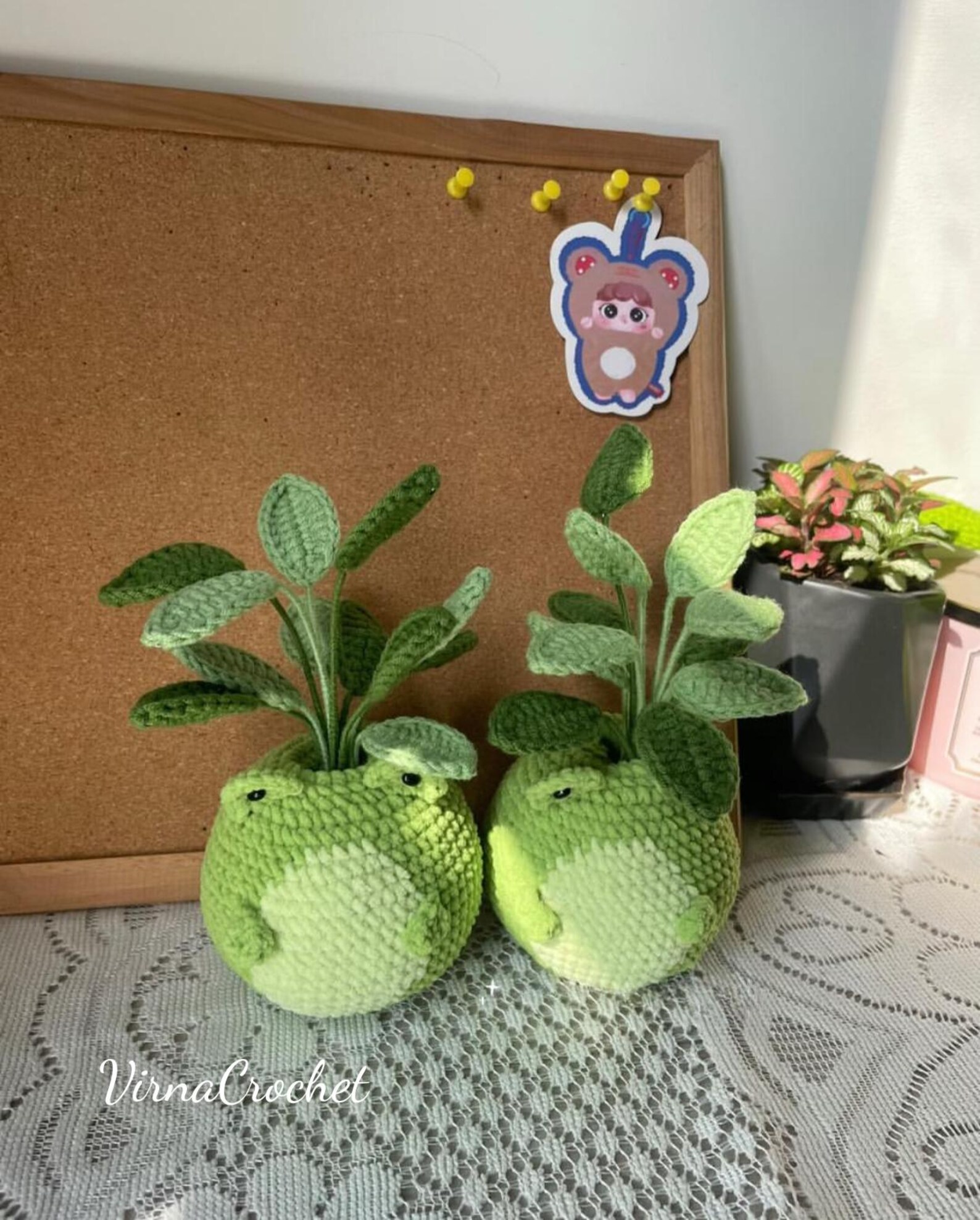 Crochet Frog Planter Pot – Handmade Amigurumi Frog Plant Holder, Cute ...