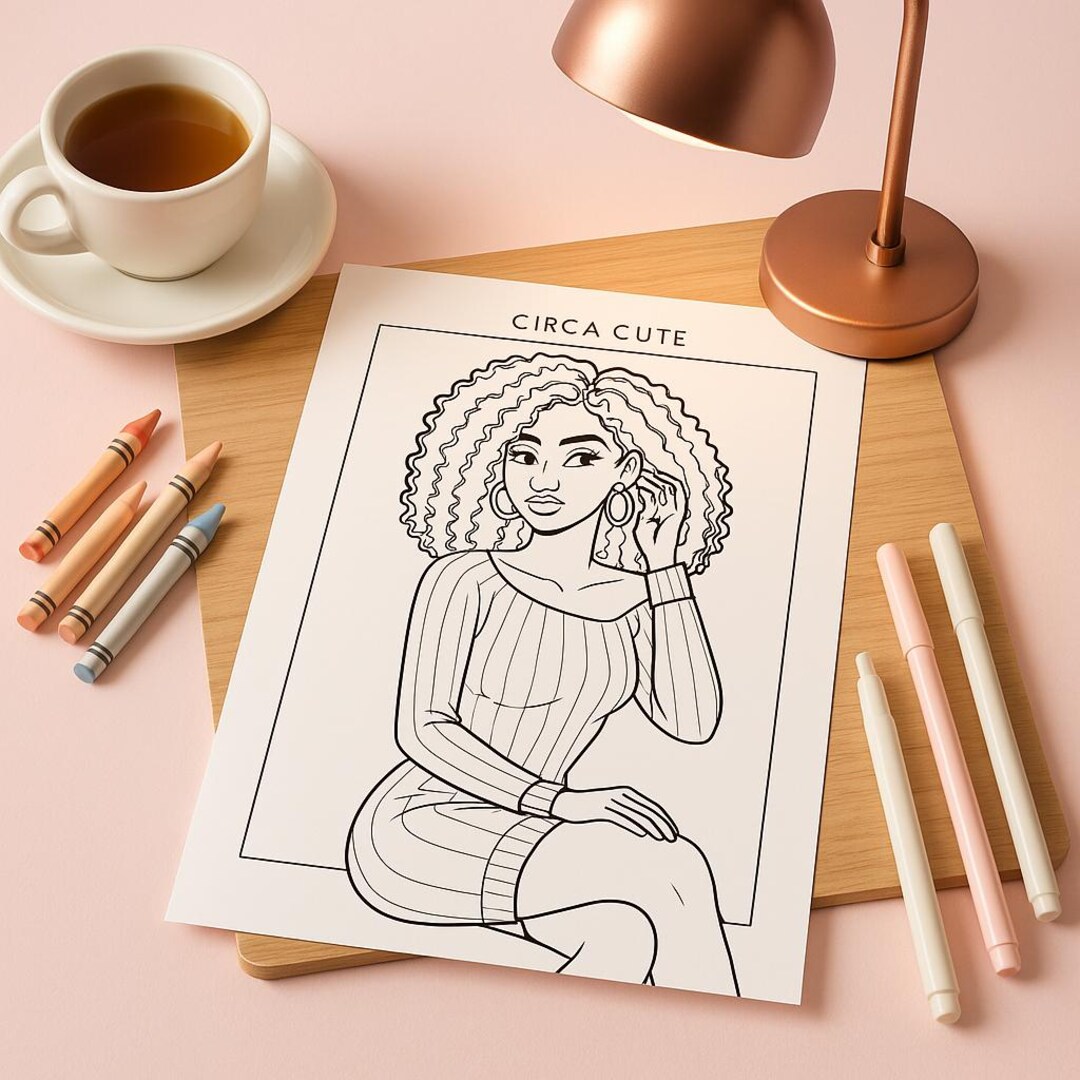 Black Girl Magic Coloring Pages | Circa Cute Volume 1 Printable Fashion ...