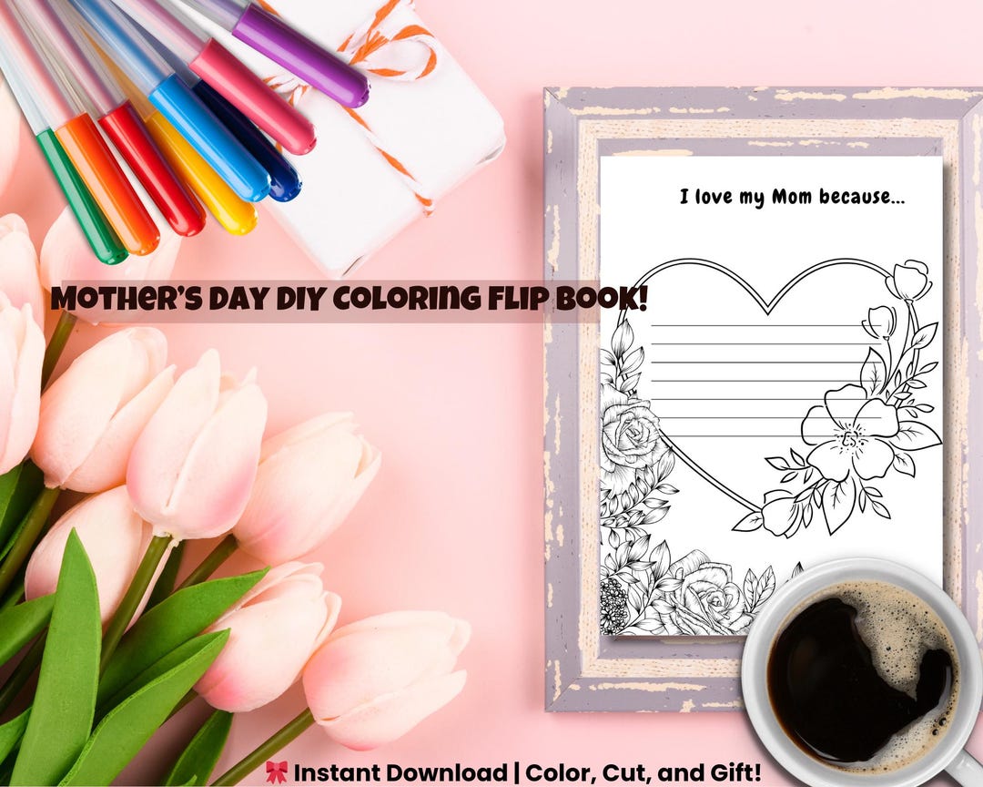 All About My Mom Flip Book |mother's Day Coloring Book for Kids ...