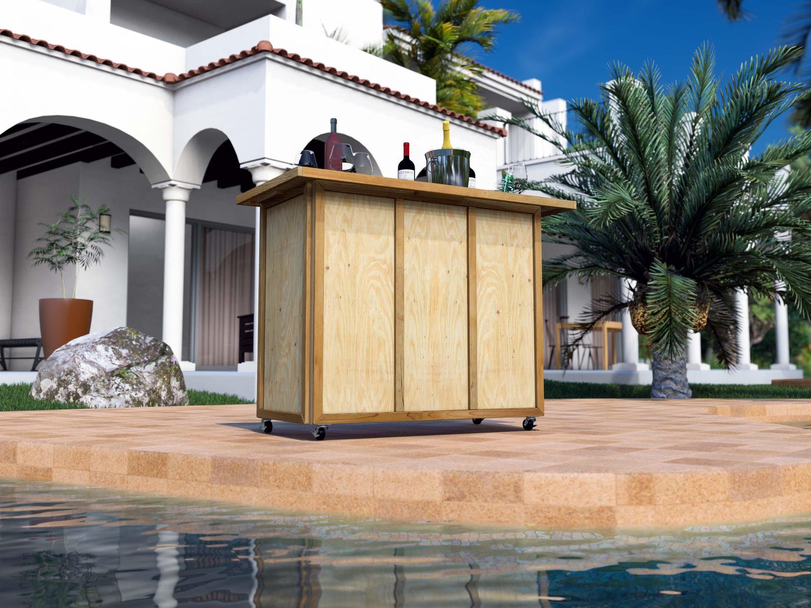 DIY PDF Folding Bar, Collapsible Bar, Portable Bar, Foldable Bar Plan ...