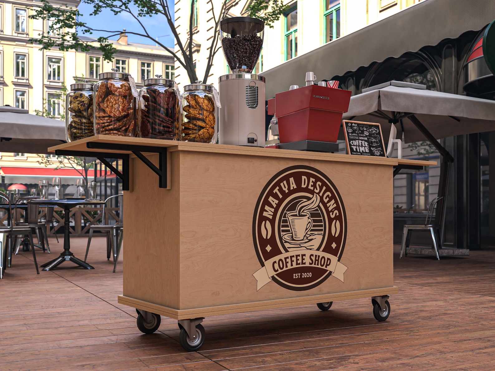 DIY PDF Collapsible Coffee Cart Plans – Imperial(in) & Metric(mm) Included - Create Your Own ...