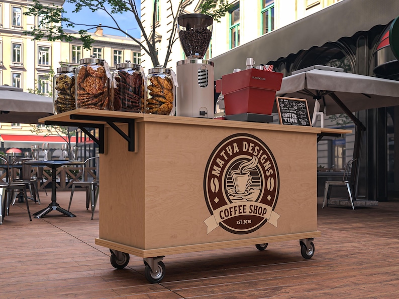DIY PDF Collapsible Coffee Cart Plans – Imperial(in) & Metric(mm ...