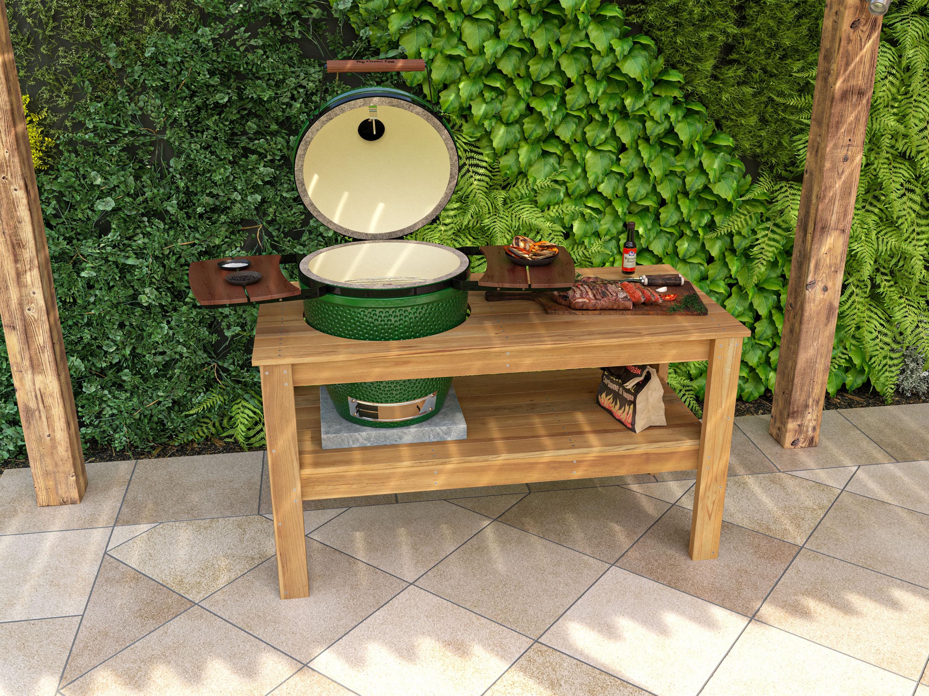 DIY PDF Big Green Egg Large Table Plans | Outdoor Grill Stand - Etsy