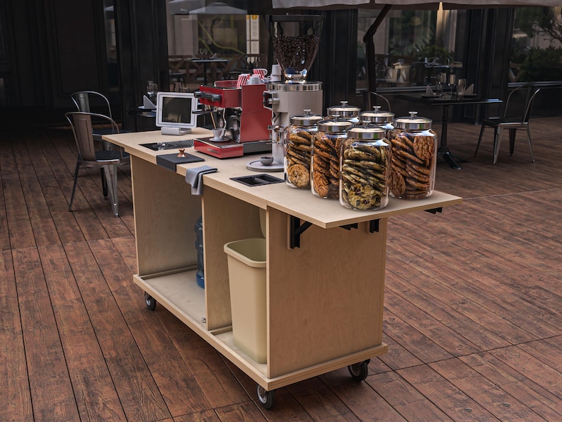 DIY PDF Collapsible Coffee Cart Plans – Imperial(in) & Metric(mm) Included - Create Your Own ...