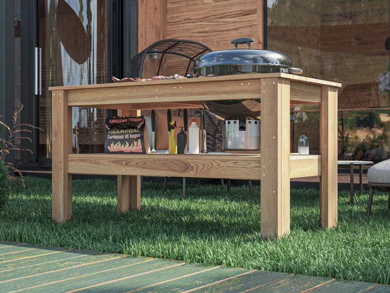 DIY PDF Weber 22" Kettle Grill Table Plans – Build a Durable and ...