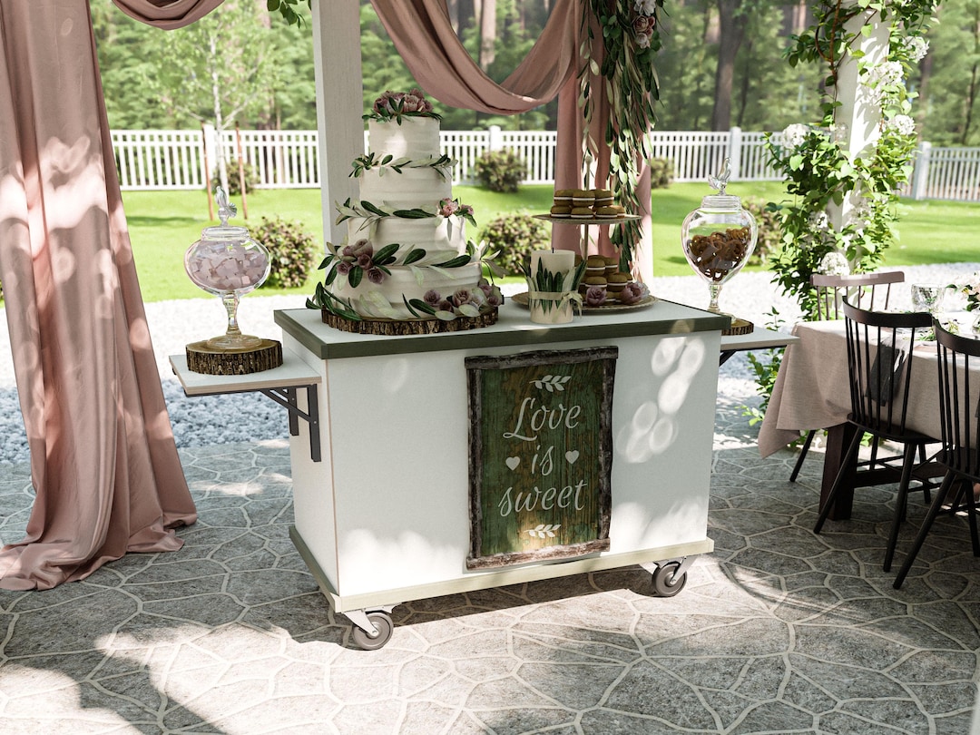 DIY PDF Folding Cart Plans, Wedding Cart, Collapsible Service Cart ...