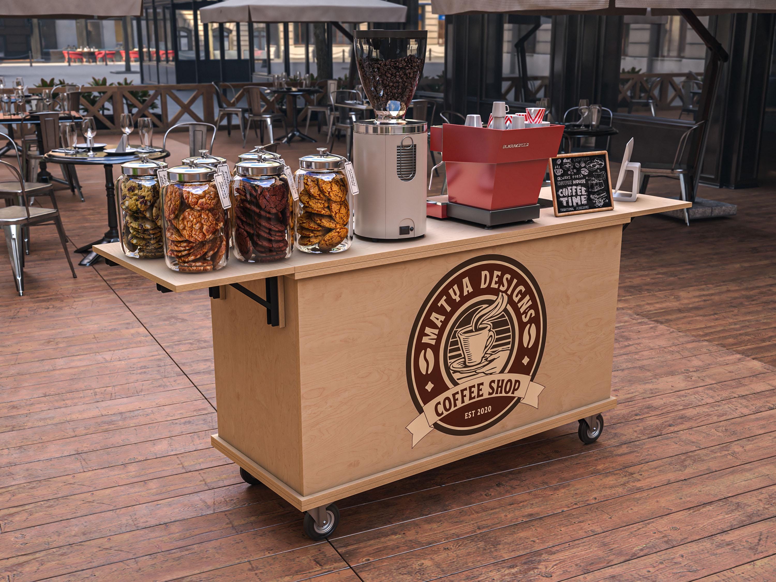 DIY PDF Collapsible Coffee Cart Plans – Imperial(in) & Metric(mm ...