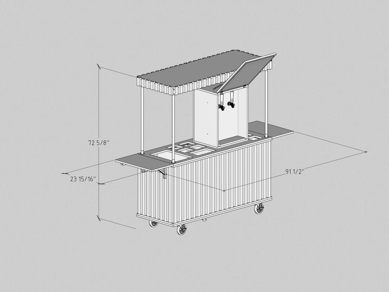 DIY PDF Collapsible Boba (bubble Tea) Cart Plans – Build a Professional ...
