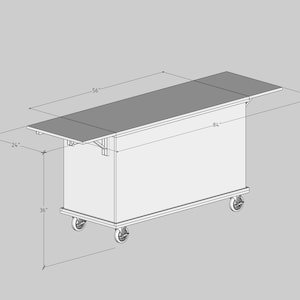 DIY PDF Collapsible Coffee Cart Plans – Imperial(in) & Metric(mm ...