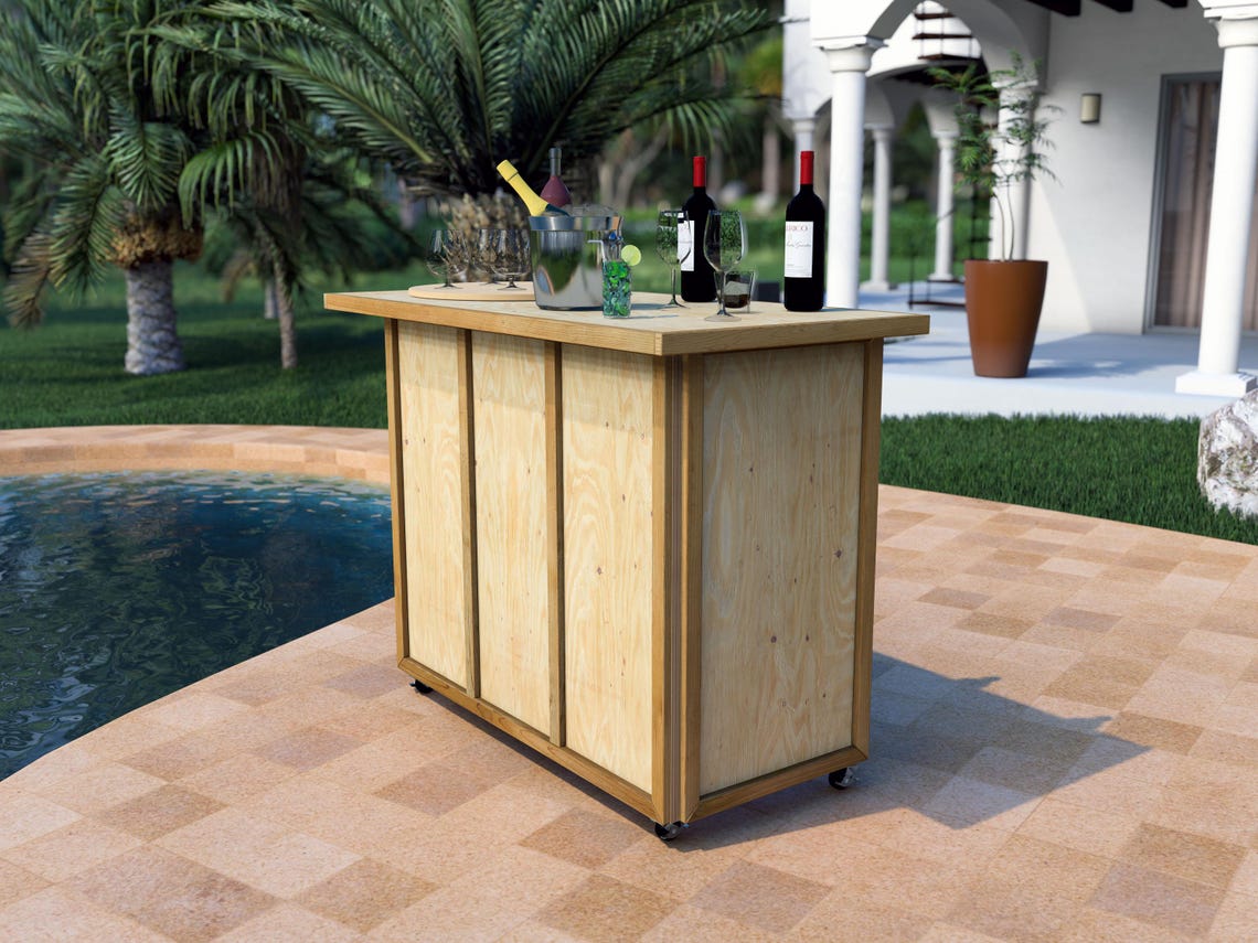 DIY PDF Folding Bar, Collapsible Bar, Portable Bar, Foldable Bar Plan ...