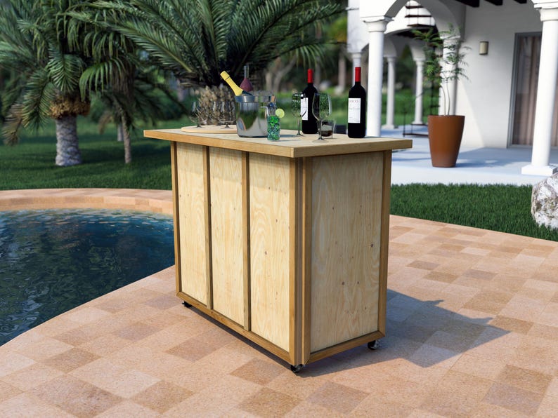 DIY PDF Folding Bar, Collapsible Bar, Portable Bar, Foldable Bar Plan ...