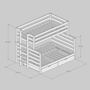 DIY PDF Twin Over Full Bunk Bed Plans – Build a Stylish and Space ...