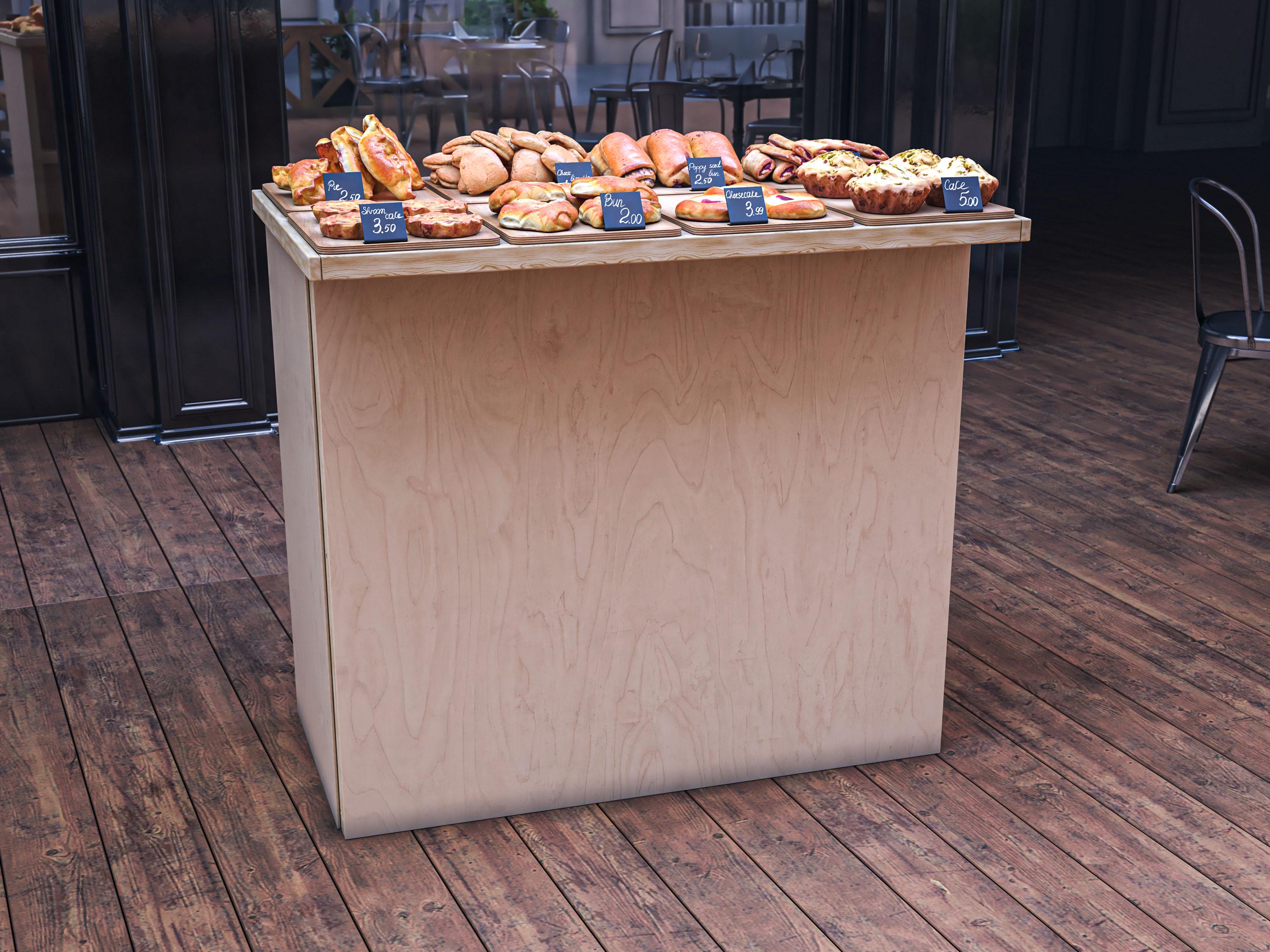 DIY PDF Collapsible Bakery Counter Plans — Foldable Pastry Display ...