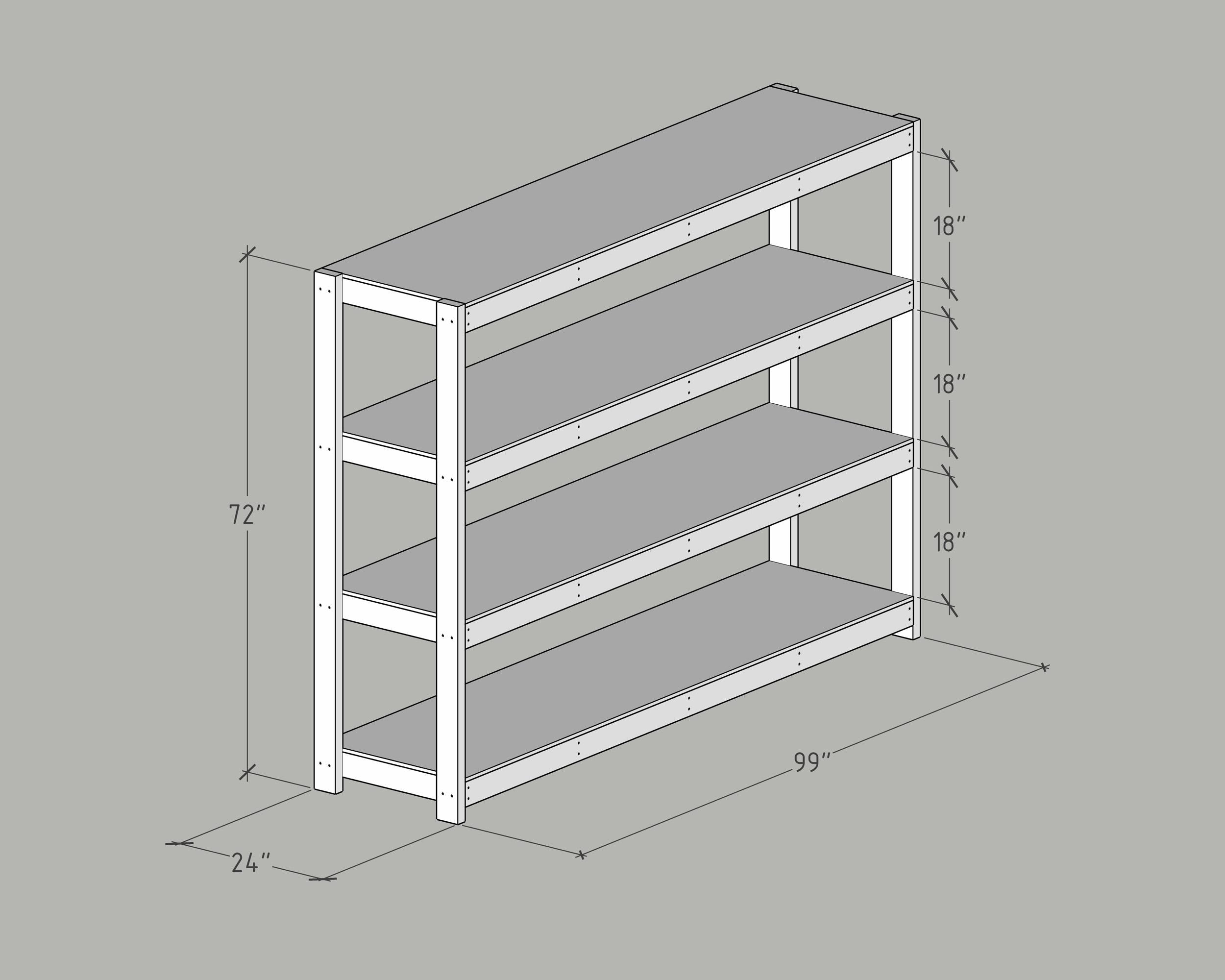 DIY PDF 2x8 Garage Shelves Plans – Heavy-duty Storage Made Simple - Etsy