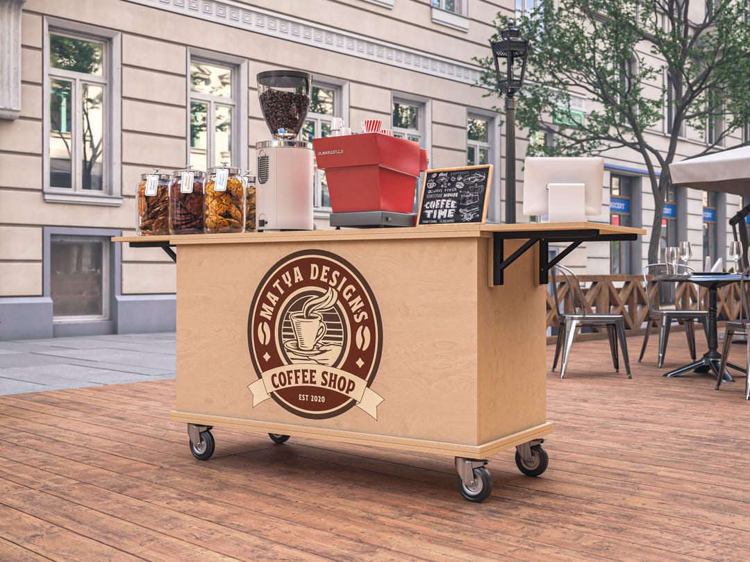 DIY PDF Collapsible Coffee Cart Plans – Imperial(in) & Metric(mm ...