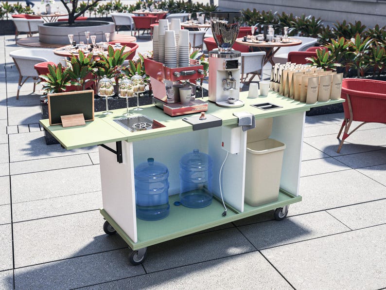 DIY PDF Folding Coffee Cart Plans — Imperial (in) & Metric (mm ...