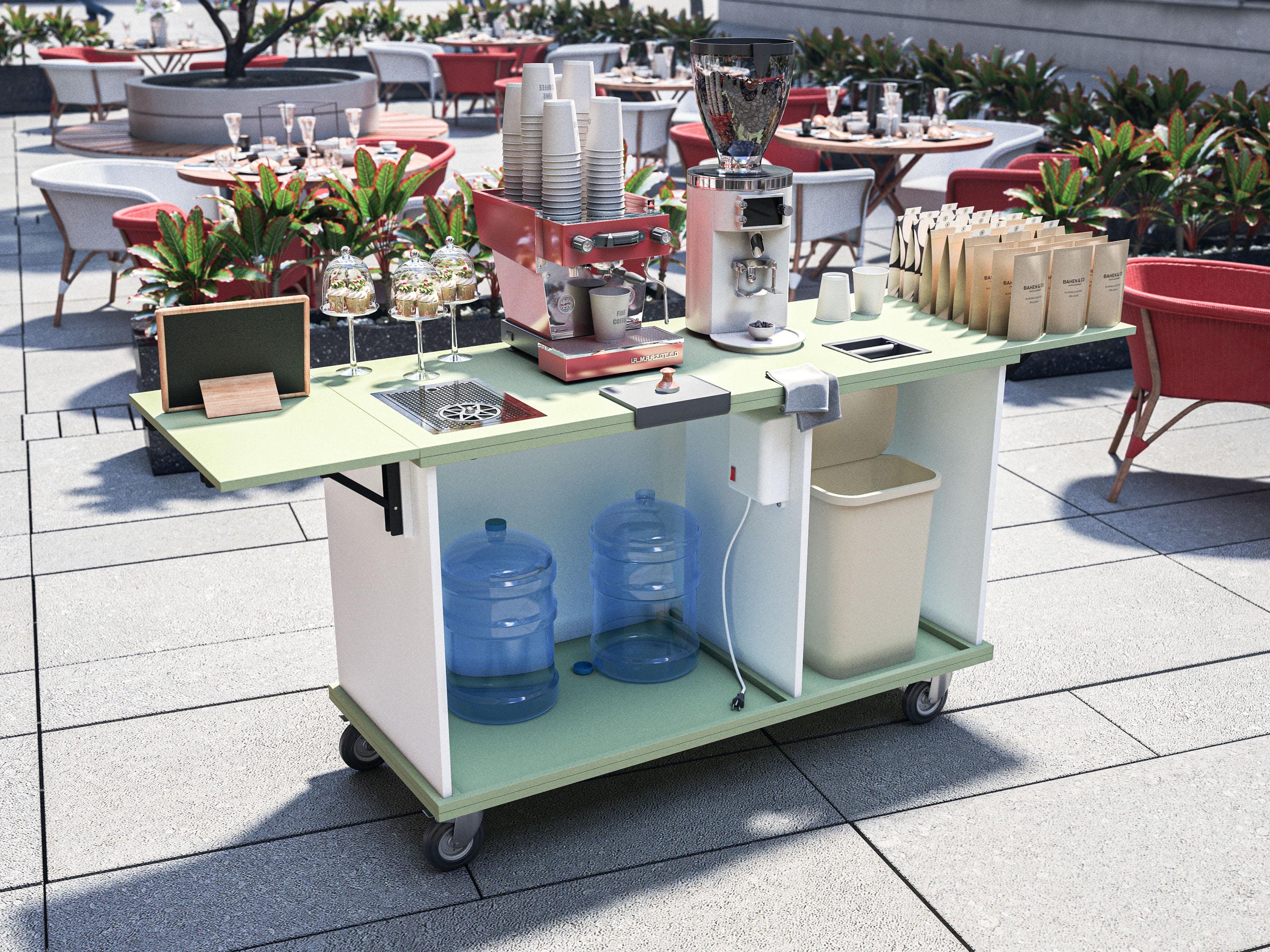 DIY PDF Folding Coffee Cart Plans — Imperial (in) & Metric (mm ...