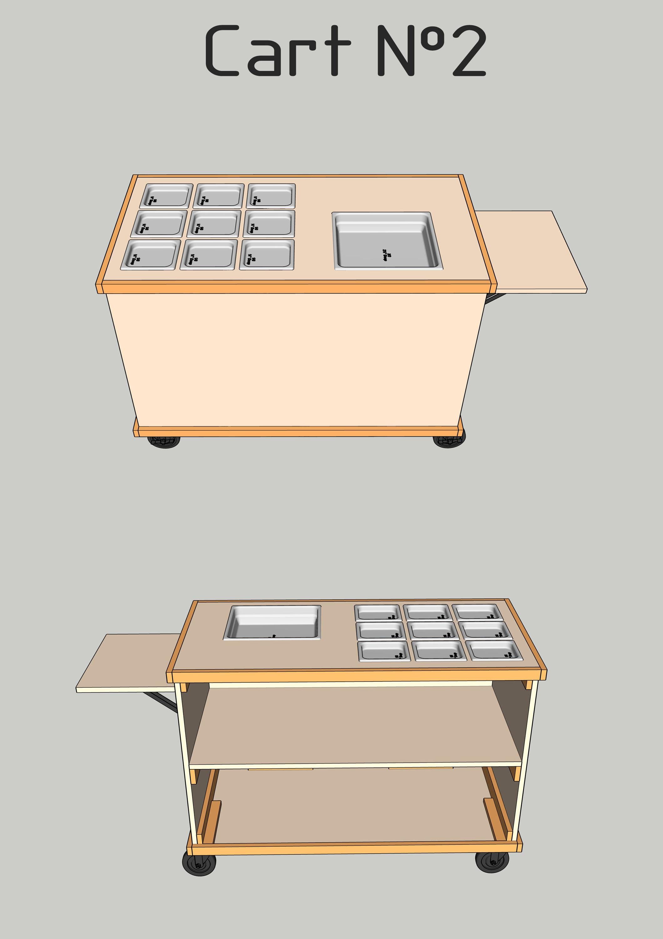 DIY PDF 4-in-1 Collapsible Service Cart Plans Bundle – Portable Cart ...