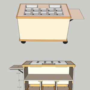 DIY PDF 4-in-1 Collapsible Service Cart Plans Bundle – Portable Cart ...