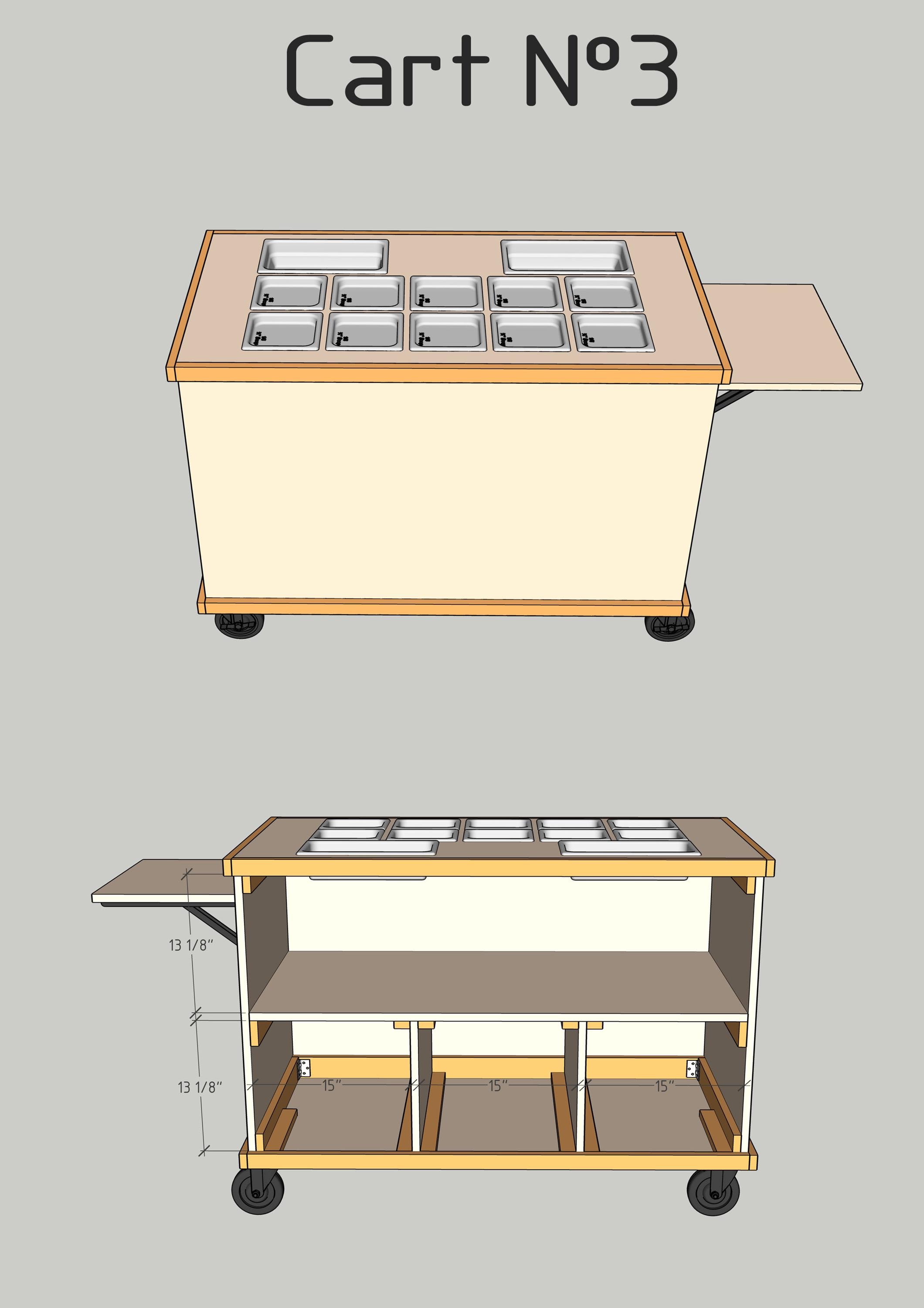 DIY PDF 4-in-1 Collapsible Service Cart Plans Bundle – Portable Cart ...