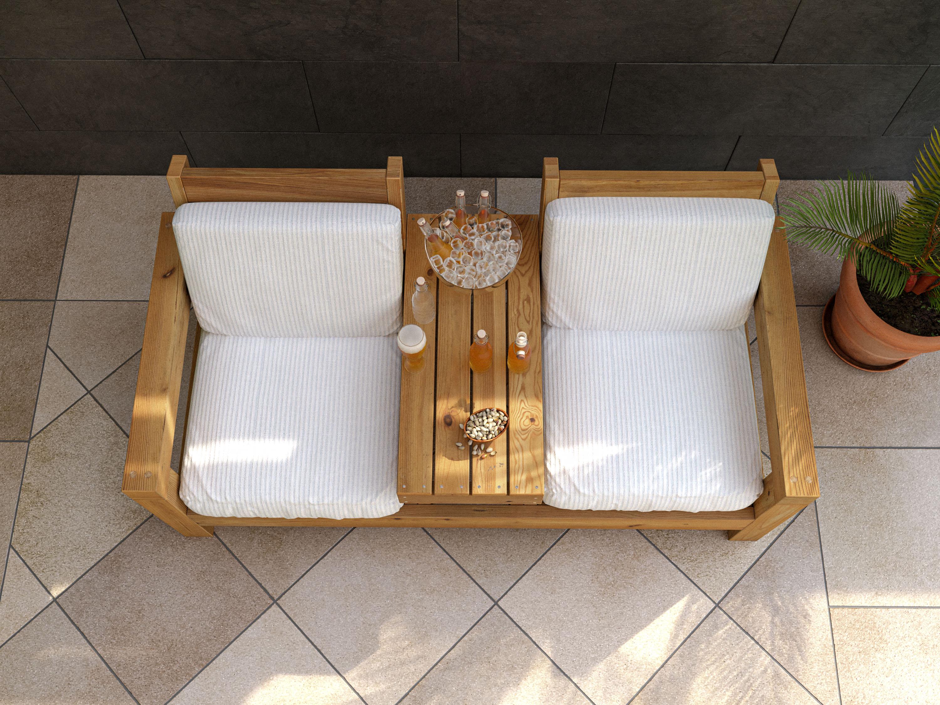 DIY PDF Outdoor Double Chair Bench Plans - Etsy