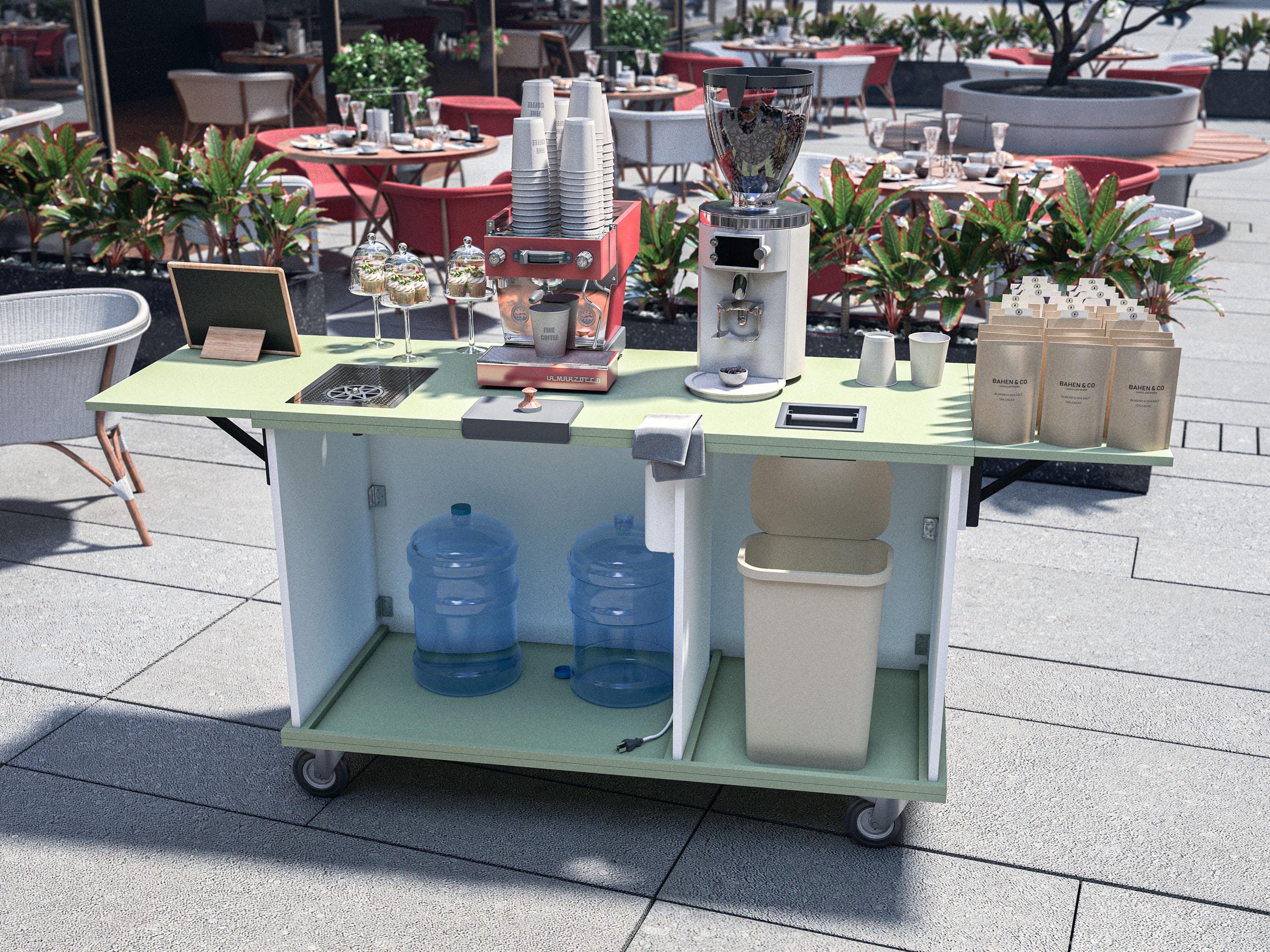 DIY PDF Folding Coffee Cart Plans — Imperial (in) & Metric (mm ...