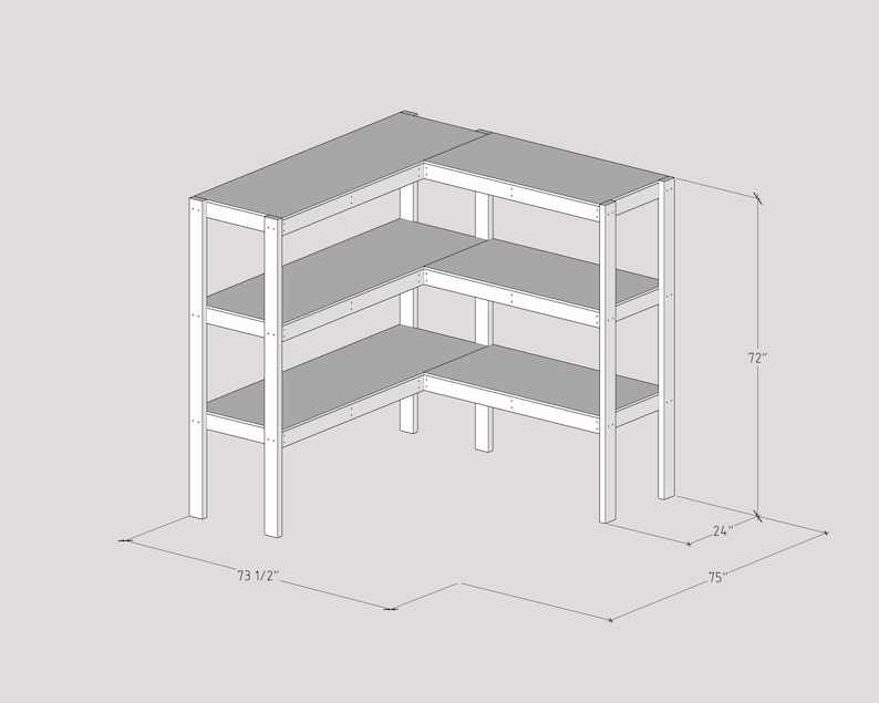 DIY PDF L-shaped Corner Garage Shelf Plans – Build Smart Storage for ...