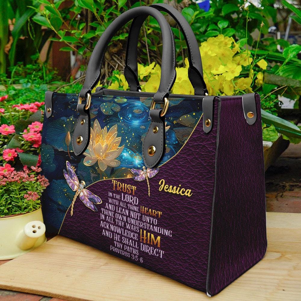 Personalized Leather Handbag for Women, Jesus Bible Verse Bag ...
