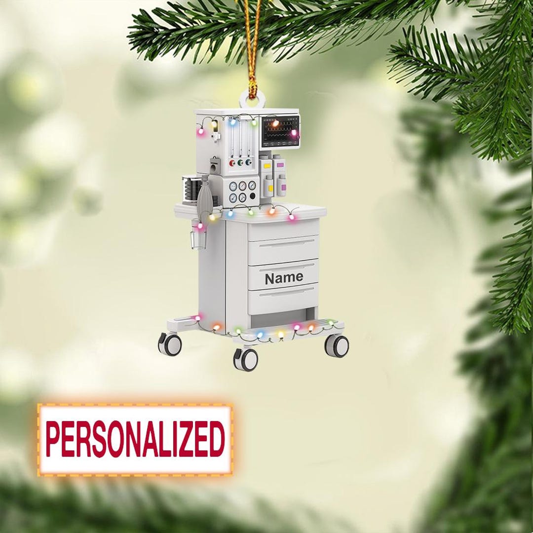 Personalized Anesthesia Machine Christmas Ornament, Anesthesia Machine ...