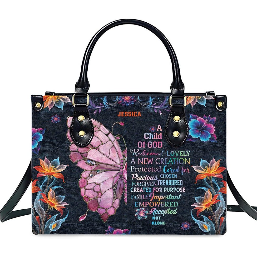 Personalized Pu Leather Handbags for Christian, A Child of God ...