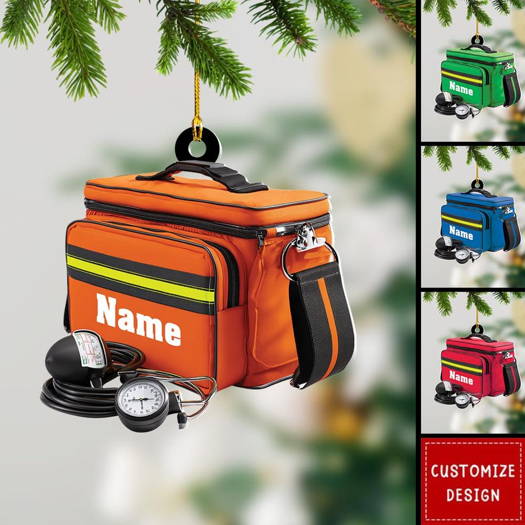 Personalized EMT Paramedic Christmas Ornament, EMT Ornament, Emergency ...