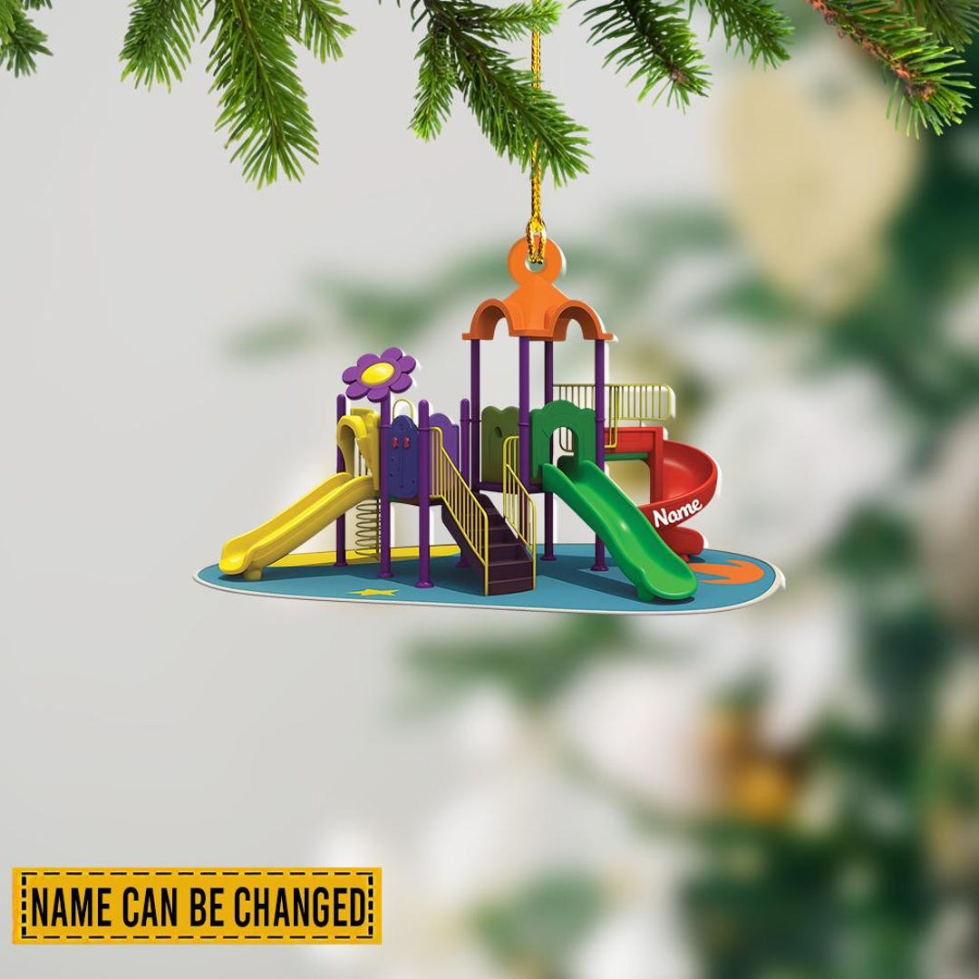 Personalized Kids Playground Christmas Ornament Kids Park Outdoor ...