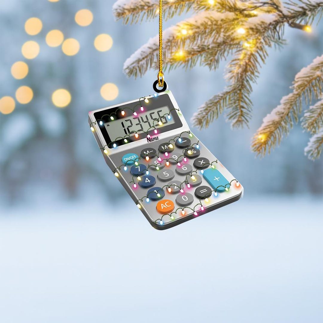 Personalized Calculator Christmas Ornament, Accountant Gift, Math ...