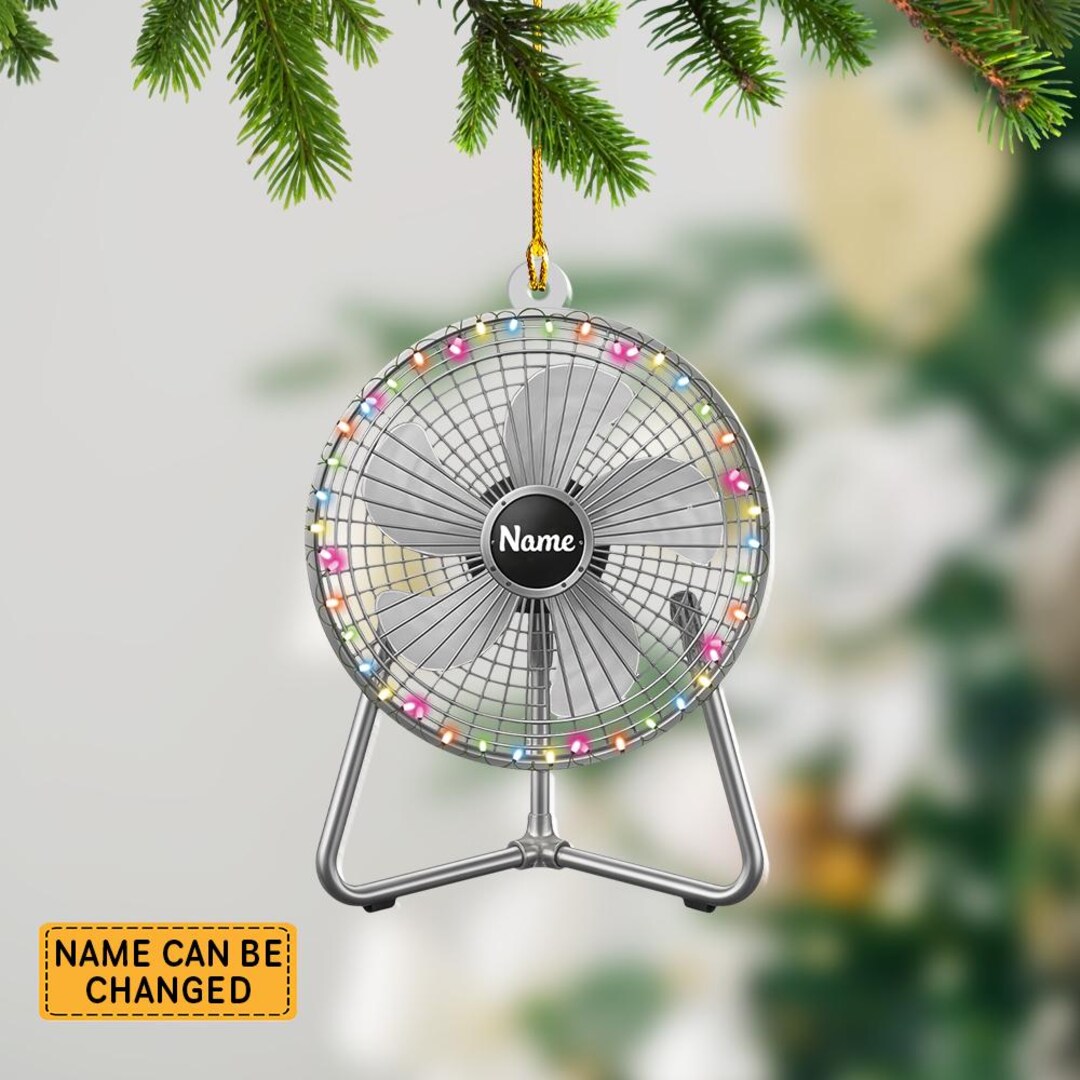 Personalized Desk Fan Christmas Ornament, Desk Fan Ornament, Fan ...