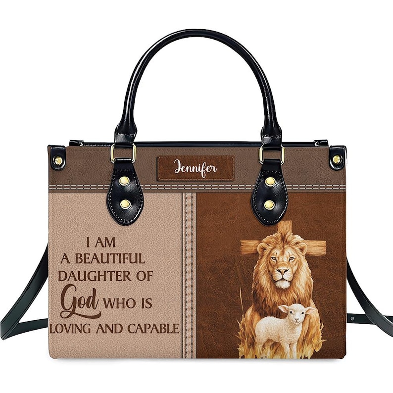 Personalized Leather Handbags, Jesus Tote Motivational Religious Bag ...