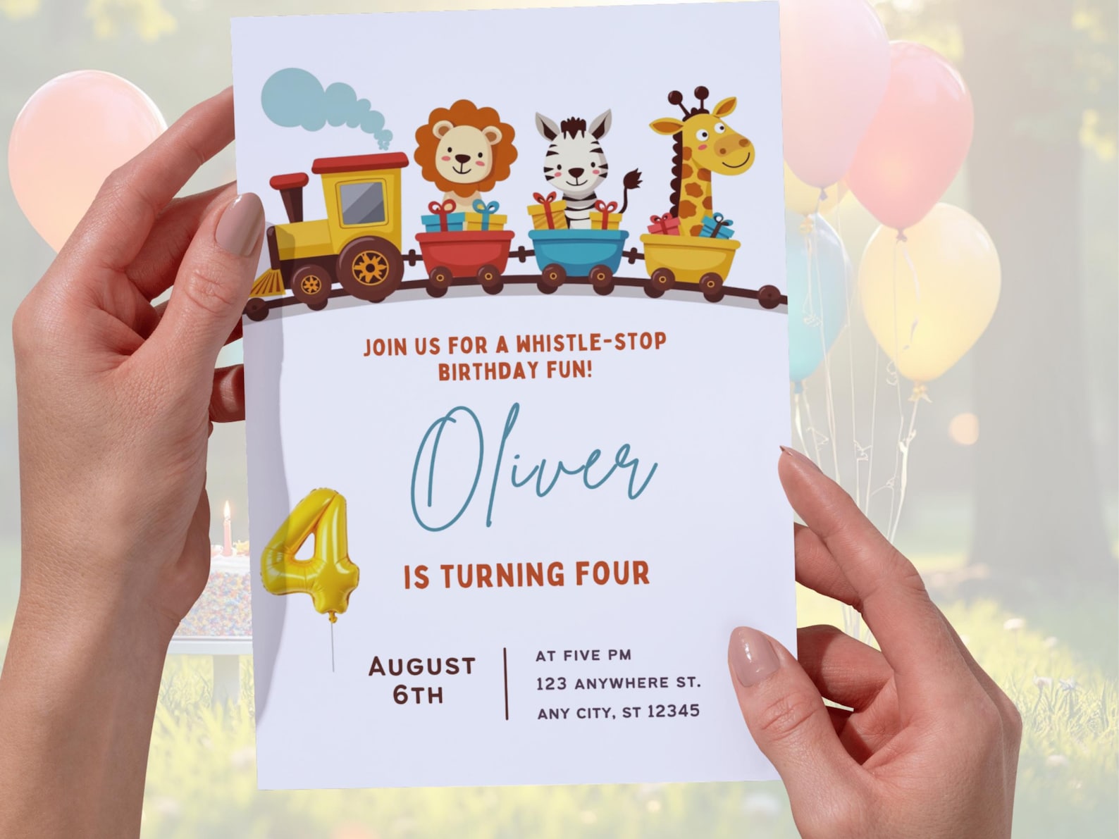 Editable Train Birthday Invitation Template | Boy Train Birthday Party ...
