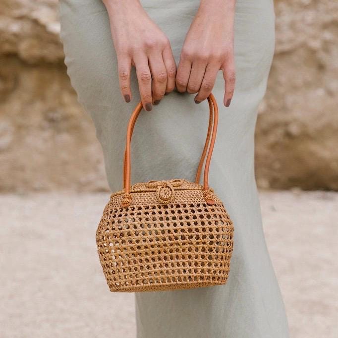 Handwoven Ata Rattan Bag – Balinese Boho Purse With Batik Lining - Etsy