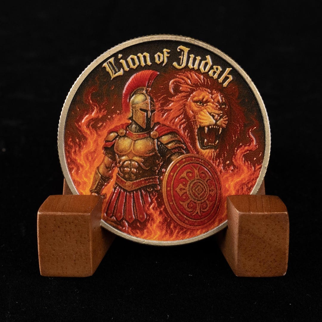 Lion of Judah Challenge Coin, Religious Military Token Christian ...