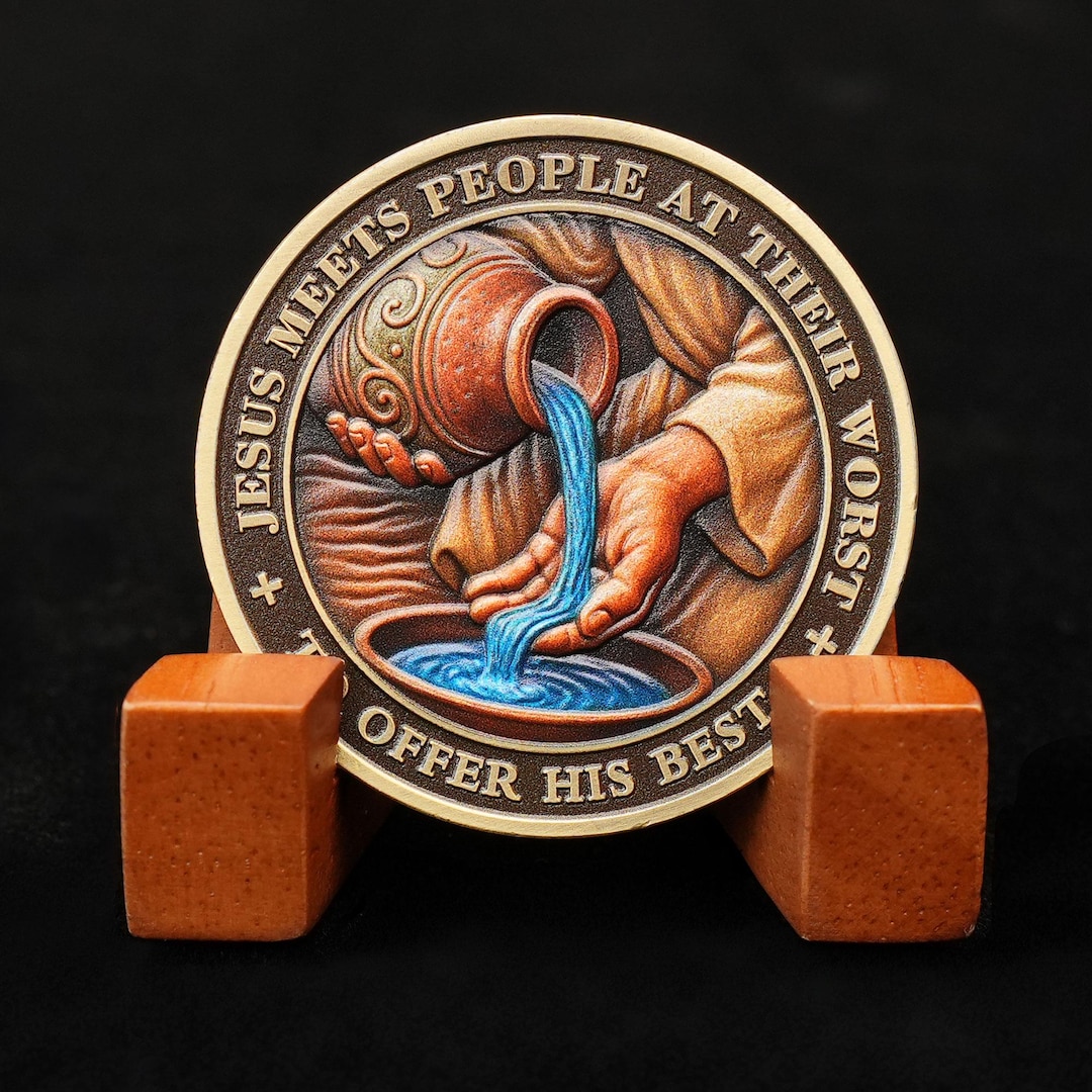 Matthew 11:28 Christian Coin, Holy Water Jesus Token, Religious Gift - Etsy