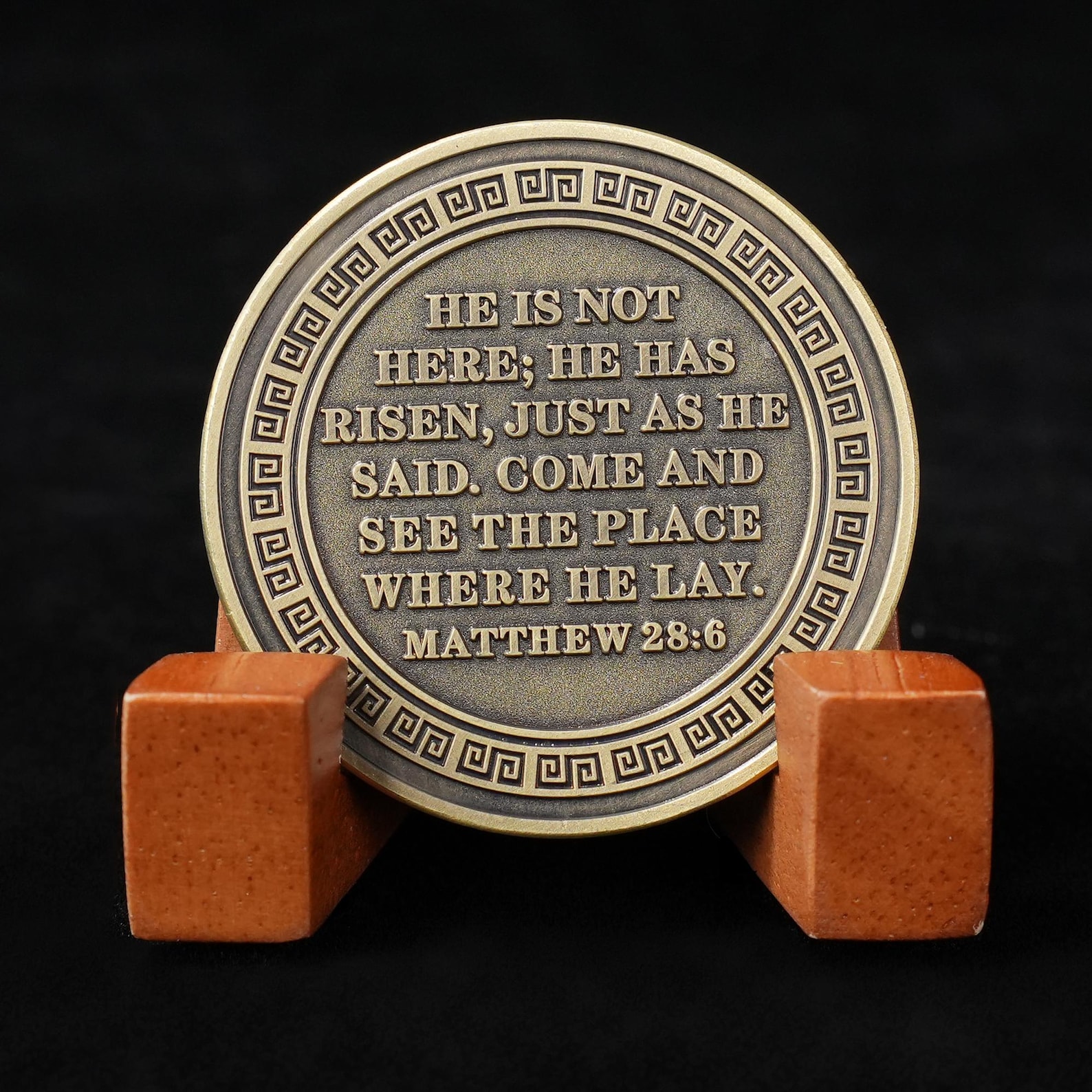 Jesus Christian Tokens Matthew 28:6, Bible Verse Coin Catholic Gifts - Etsy