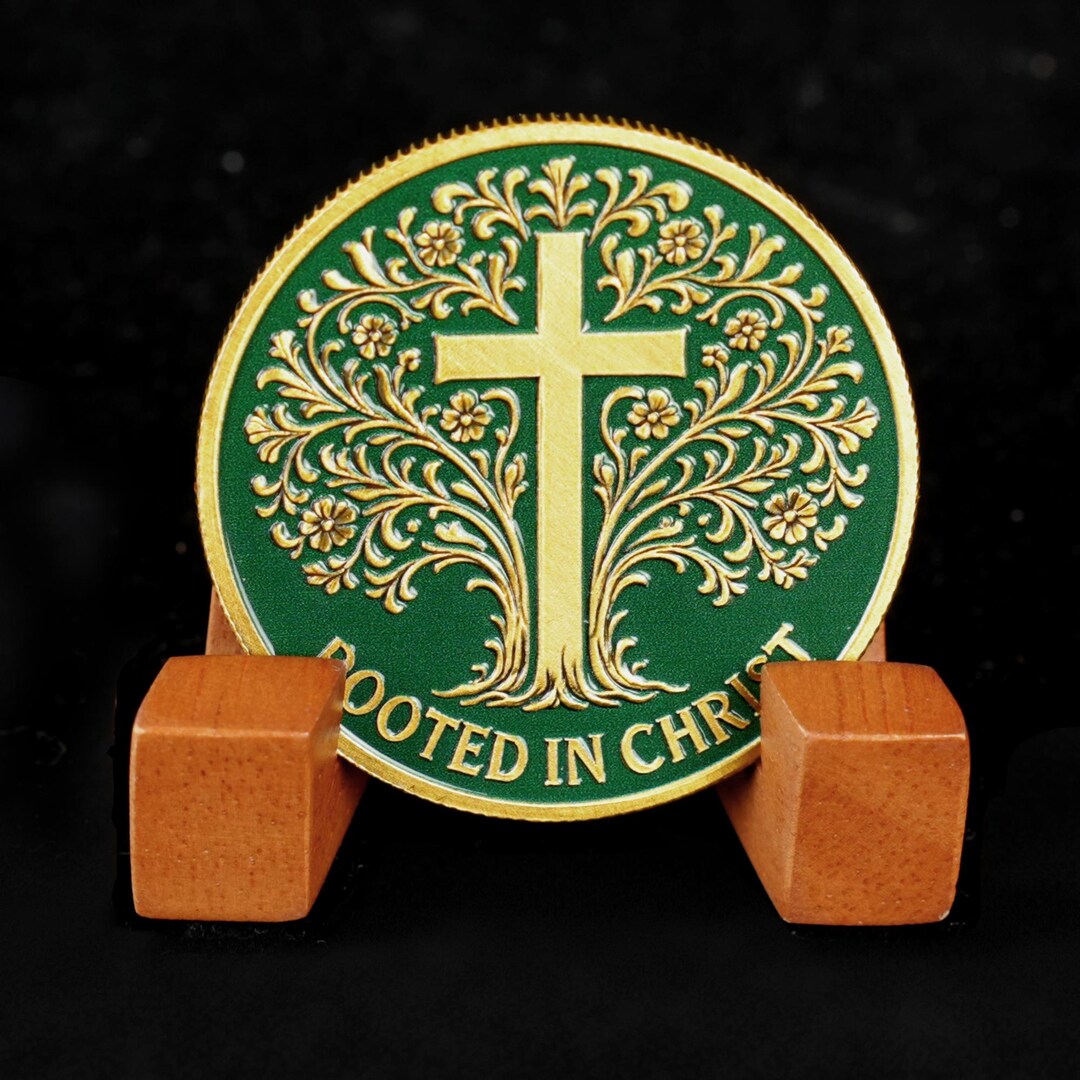 John 15:5 Bible Coin, Rooted in Christ Token Religious Gifts - Etsy