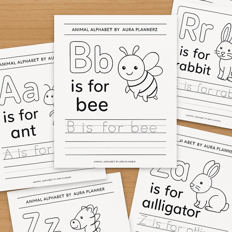 Animal Alphabet Tracing Worksheets A–Z | Preschool Printable ABC Pack ...