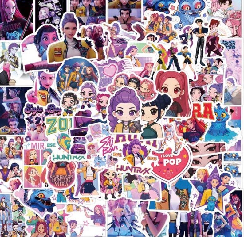 K-pop Demon Hunters 15pc Sticker Bundle //gift Ideas// Huntrix Inspired ...