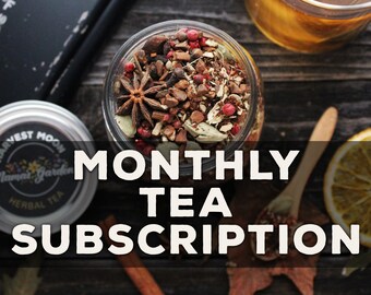 Herbal Tea of the Month Club Monthly Tea Subscription Box for 3 6 or 12 Months Two Tins of ...
