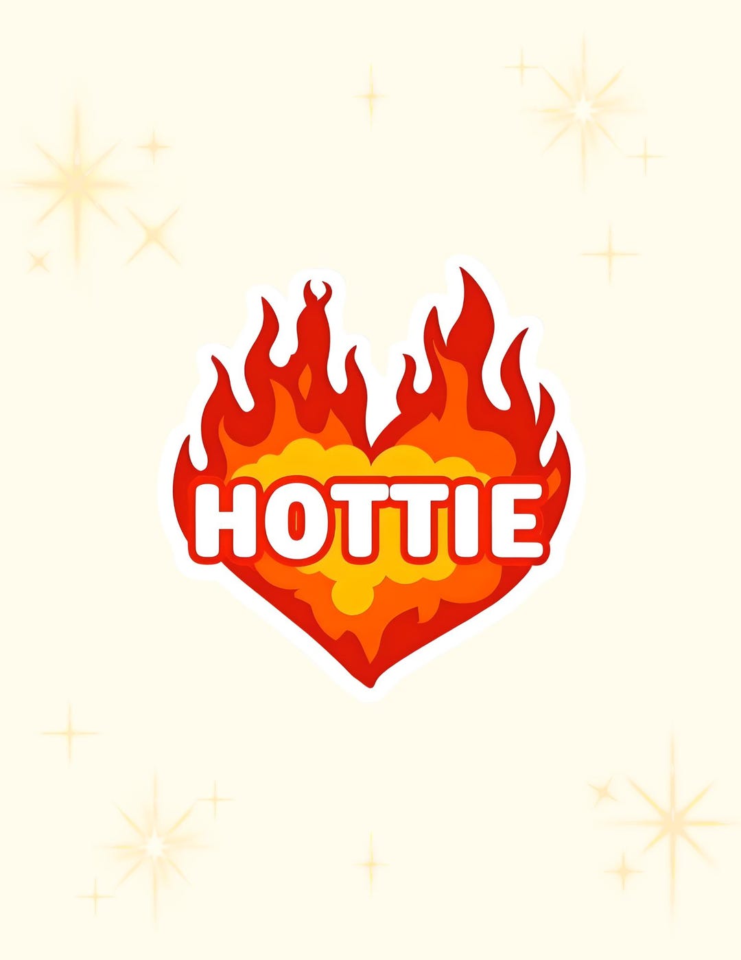 Hot Hottie Sticker, Cute Laptop Decals, Love Stickers, Colorful Art ...