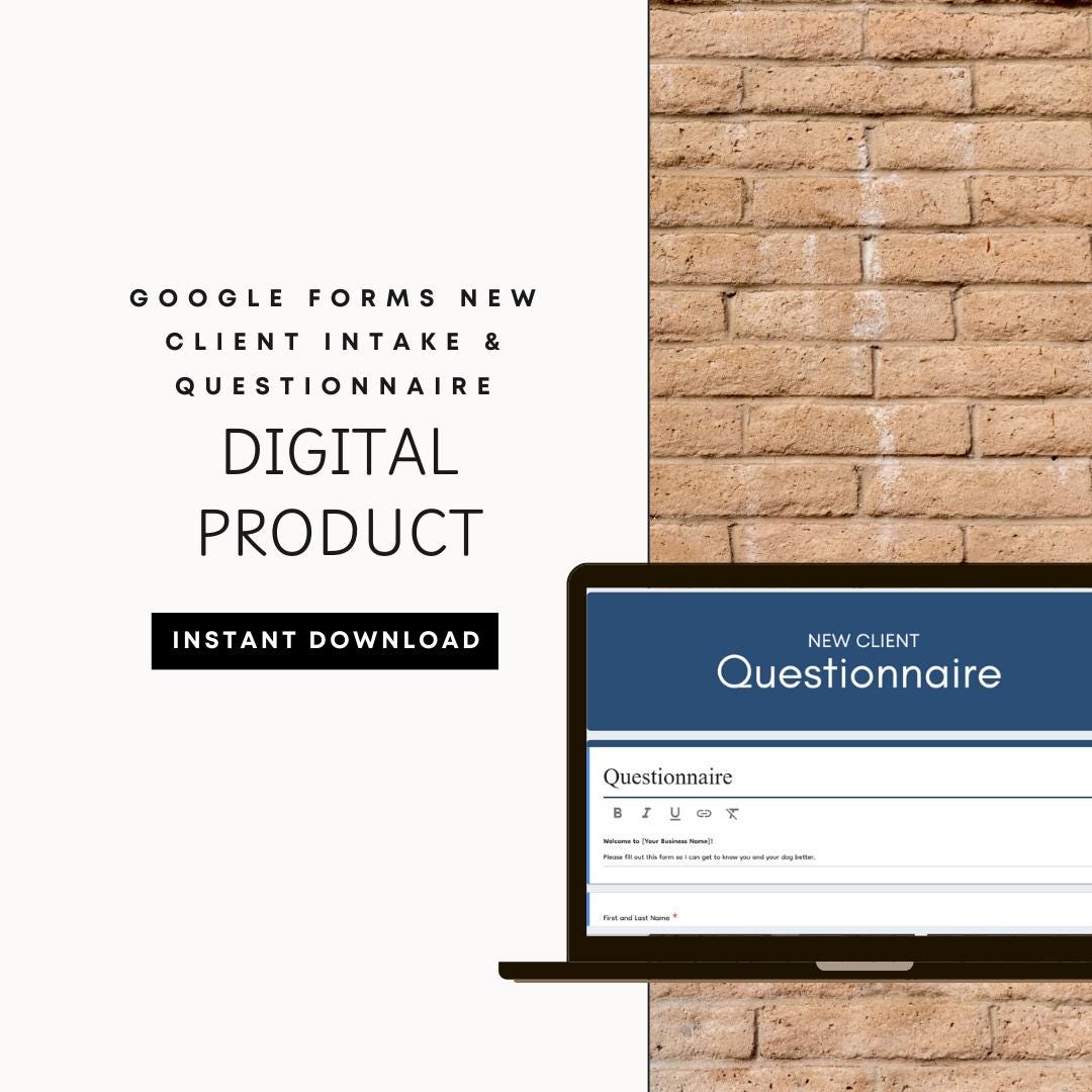 Dog Walker New Client Intake Form | Google Forms Template | Pet Care ...