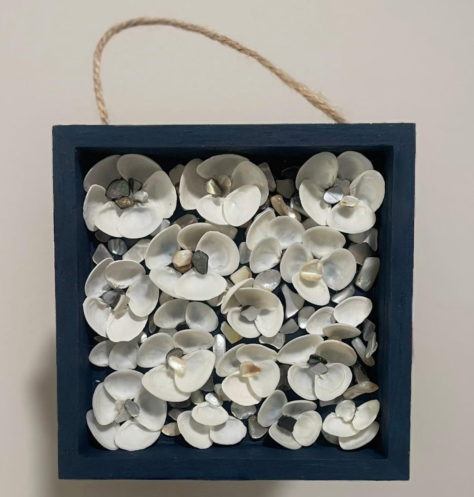 Coastal Bloom Seashell Shadow Box – Handcrafted Nautical Wall Art - Etsy