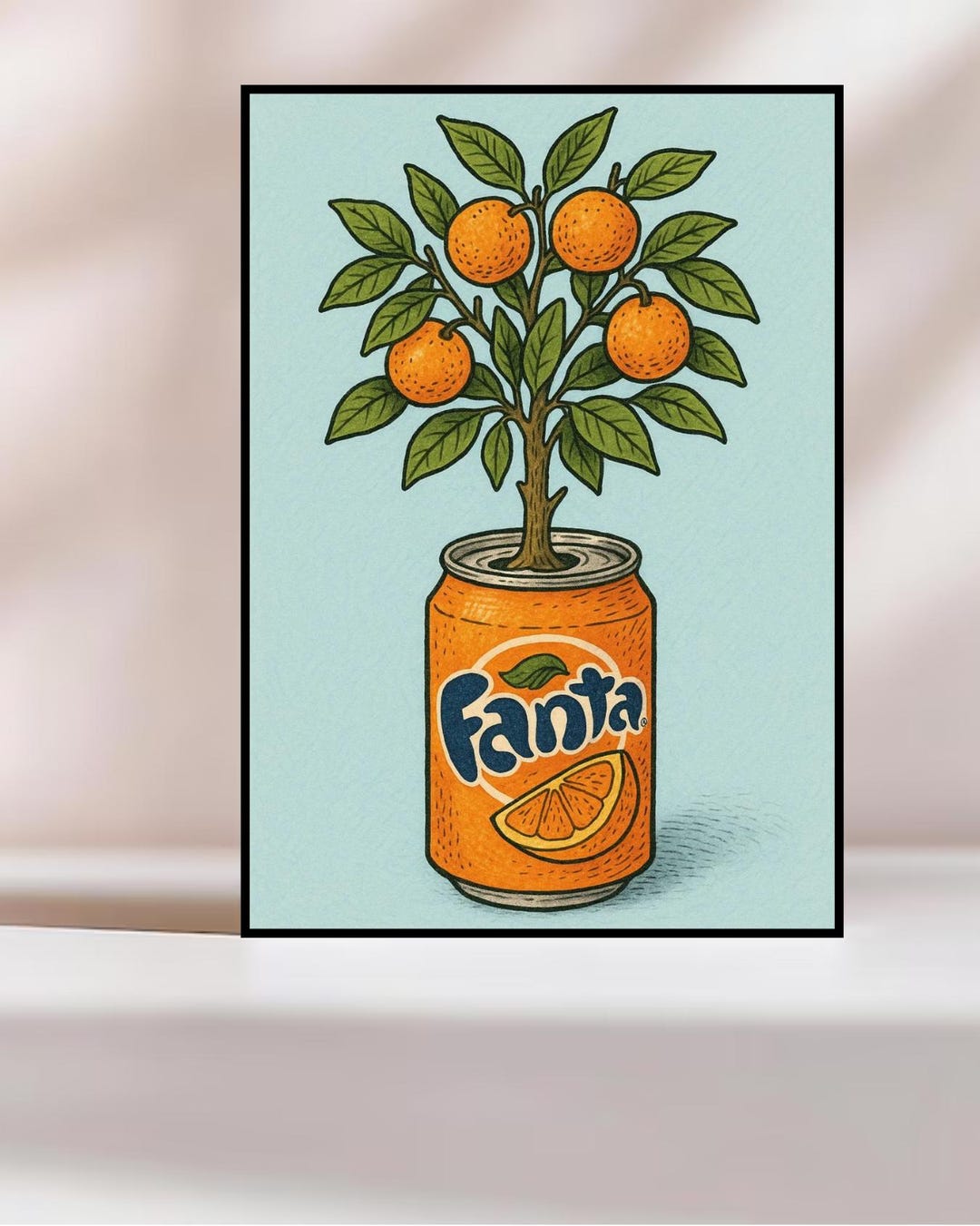 Fanta Orange Tree Poster: Quirky Soda Pop Art (digital Download) - Etsy