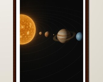 Earth From Space With Sun and Moon – High-resolution Digital Art | 300 ...