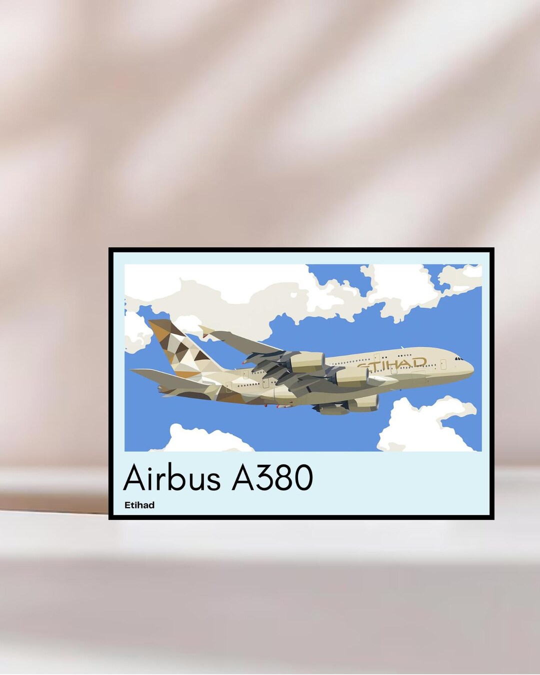 Etihad A380 Poster: Aviation Art Print (digital Download) - Etsy